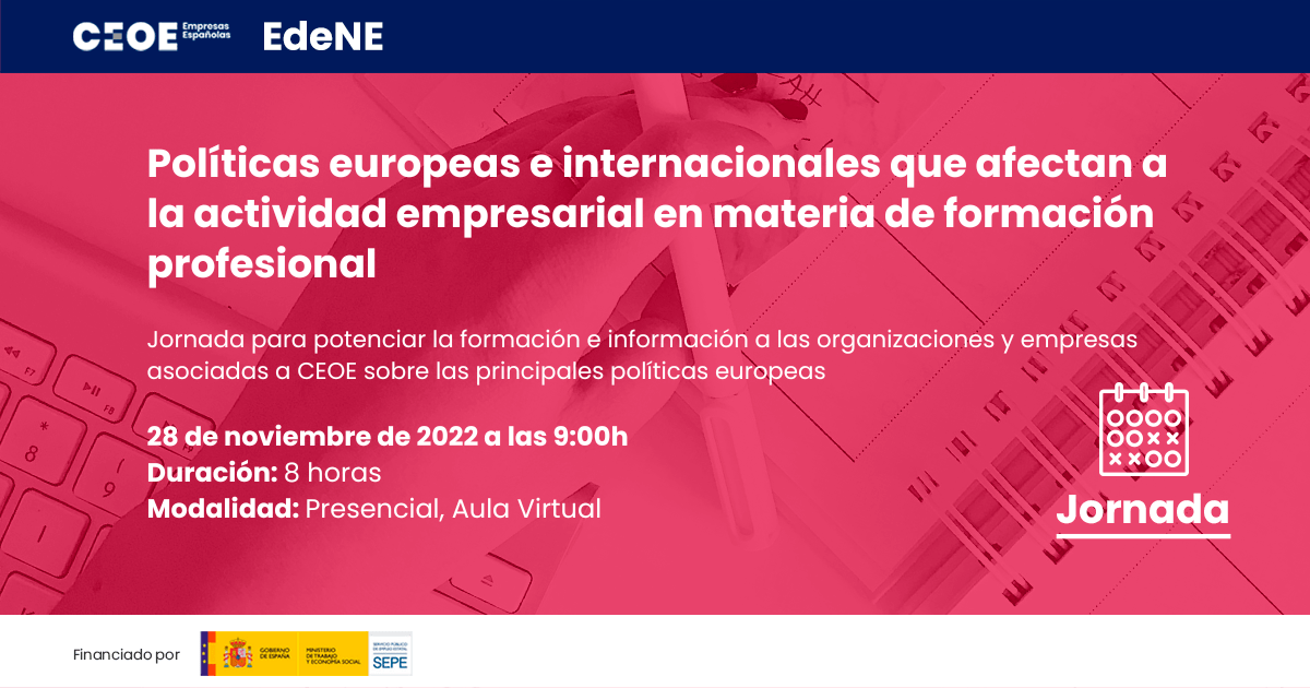 Jornada EdeNE. Políticas europeas e internacionales que afectan a la ...