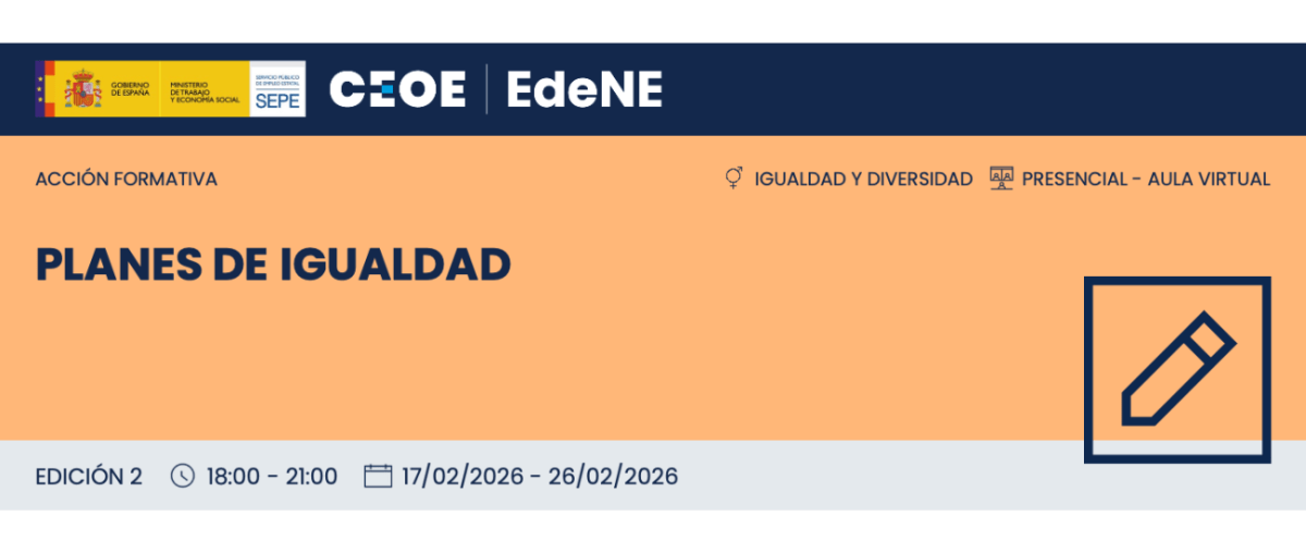 Acción formativa #EdeNE - ‘Planes de igualdad’.|CEOE